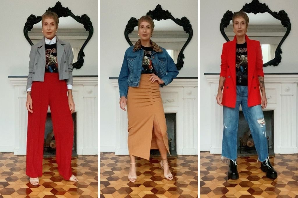 Dicas para usar camiseta de banda em looks elegantes | Donna