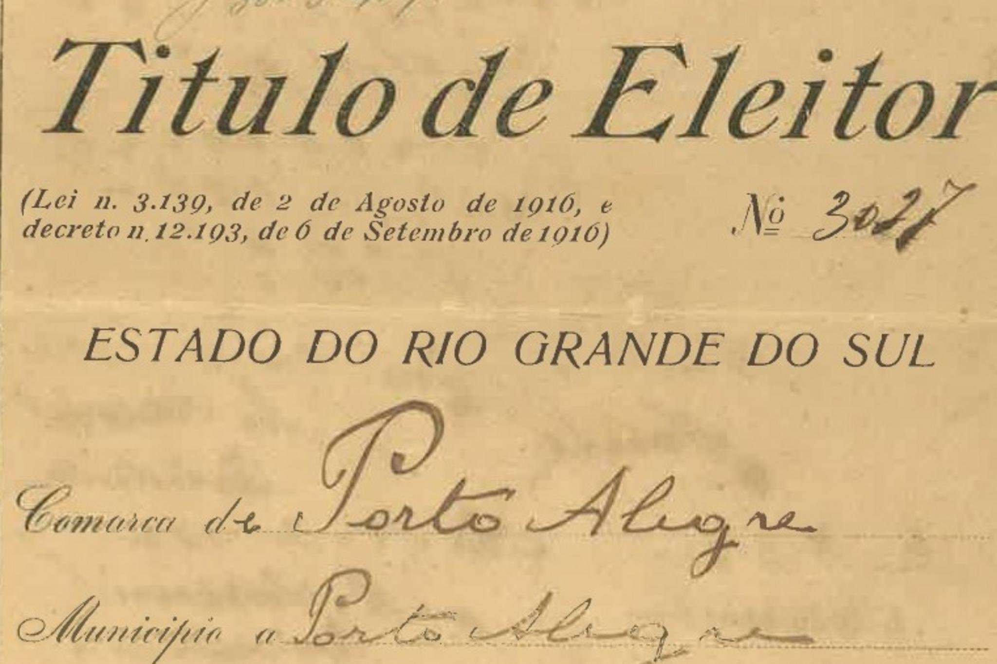 Título De Eleitor Veja Como Era Documento Antigamente Gzh