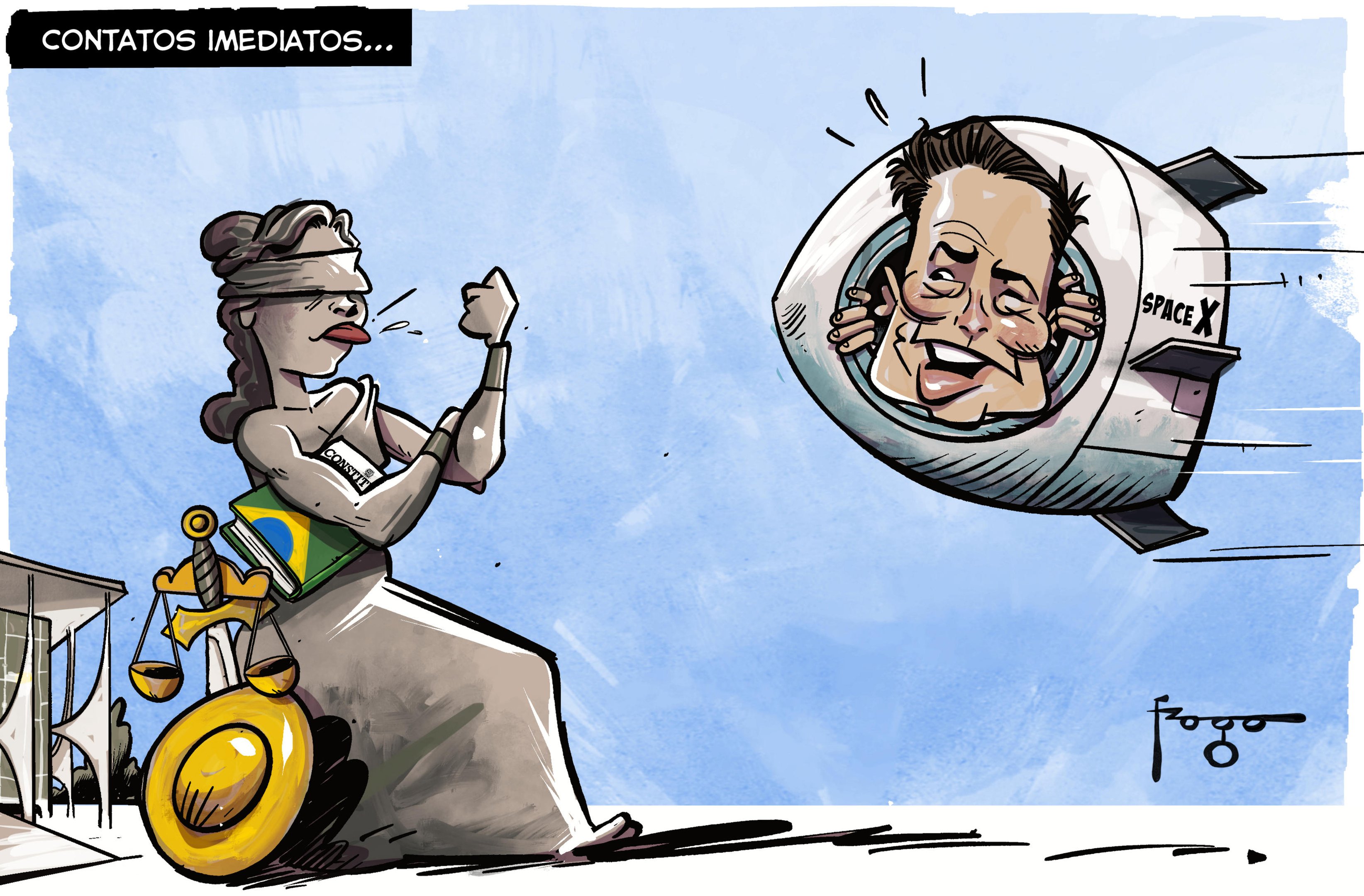 NationStates | Dispatch | Cartoons about Brazil vs Elon Musk