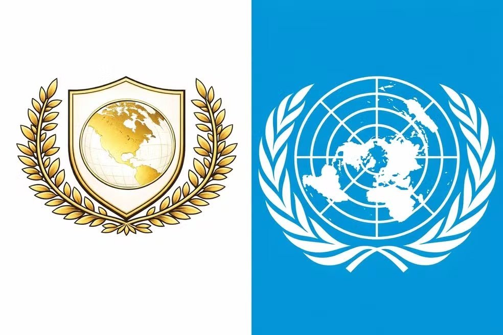 Logomarca do Conselho de Paz de Trump lembra símbolo da ONU e destaca ...