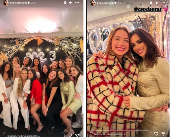 Neymar celebra Ano-Novo com Bruna Biancardi e a ex Carol Dantas | Donna