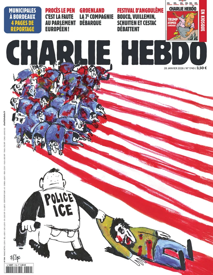 Revista satírica Charlie Hebdo critica violência do ICE nos EUA | GZH