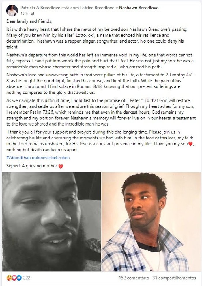 Nashawn Breedlove, ator de "8 Mile: Rua das Ilusões" morre aos 46 anos ...