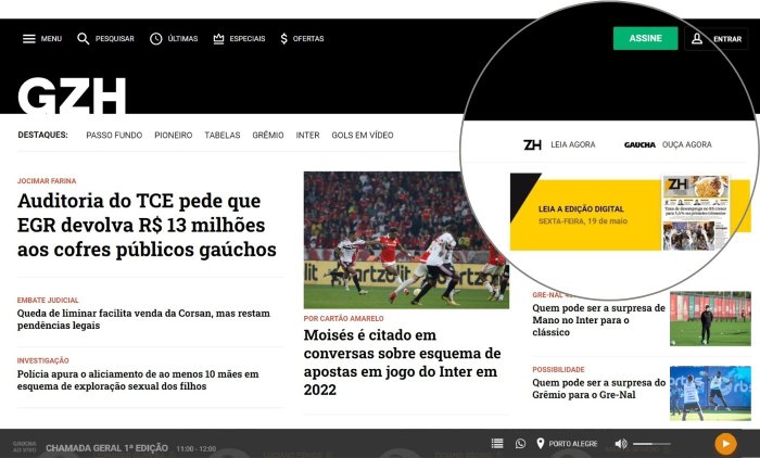Saiba como acessar a edição digital de Zero Hora | GZH