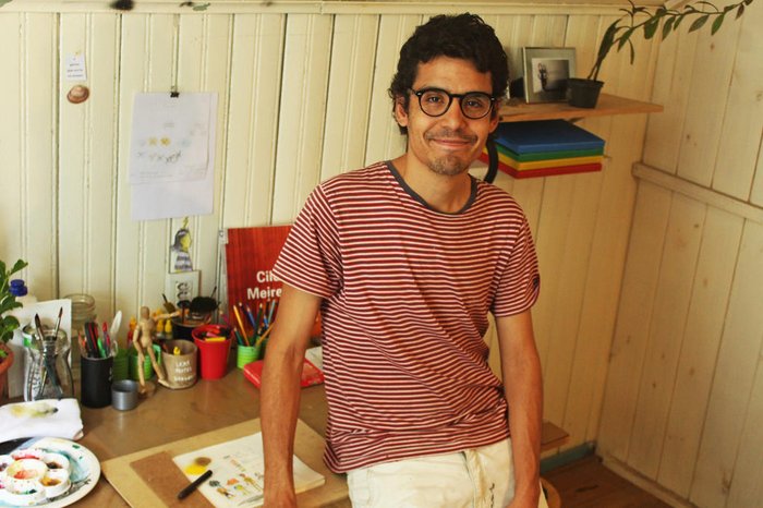 Artista visual Lucas Leite ministra oficinas para a gurizada entre 5 e 15 anos, em Caxias do Sul ...