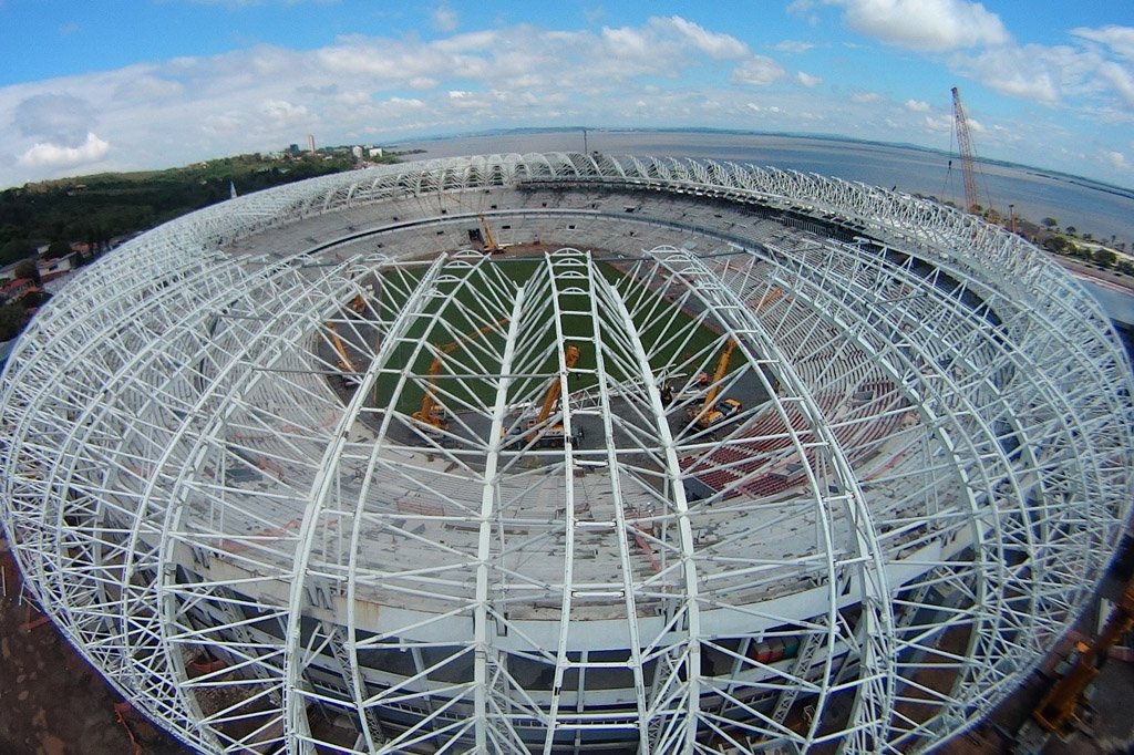 Concluída primeira parte da cobertura do novo Beira-Rio | GZH