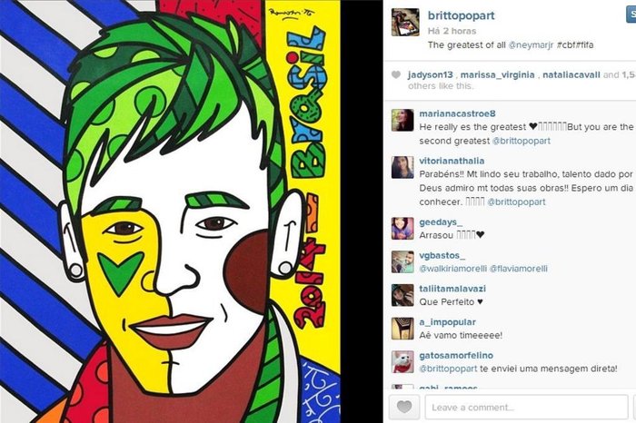 Neymar ganha homenagem do artista Romero Britto | GZH