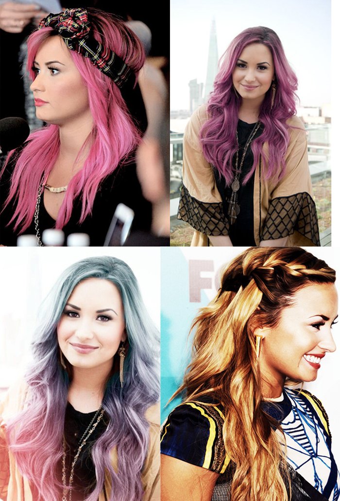 Demi Lovato Mechas Rosa Demi Lovato Experimenta Mechas Loiras No