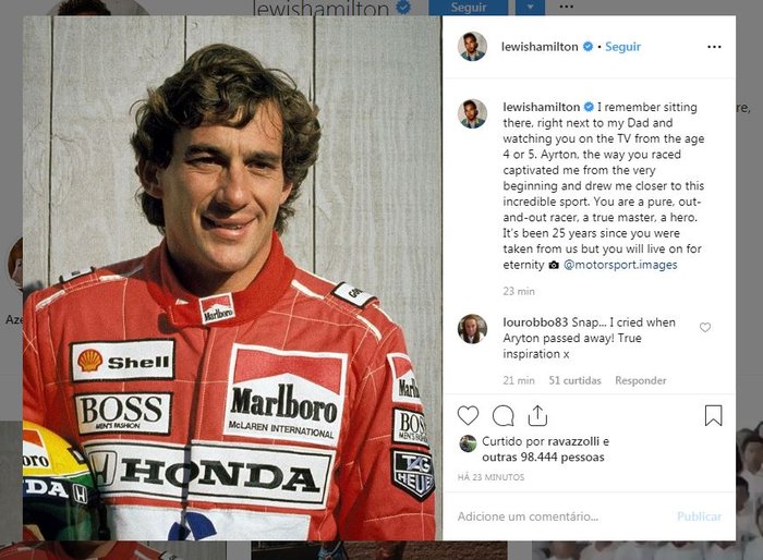 Mundo da Fórmula-1 presta homenagens a Ayrton Senna no dia em que morte do piloto completa 25 ...